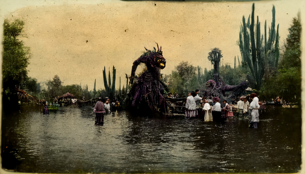 Maravillosas imágenes restauradas y coloreadas de los Ahuízotl en ...